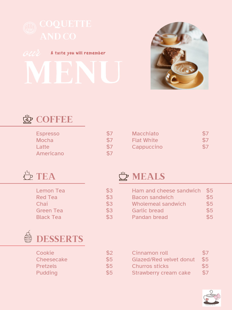 Coquette co MENU | PDF