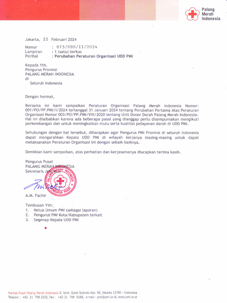 Perubahan Peraturan Organisasi UDD PMI 2020 - Gabungan-2 | PDF