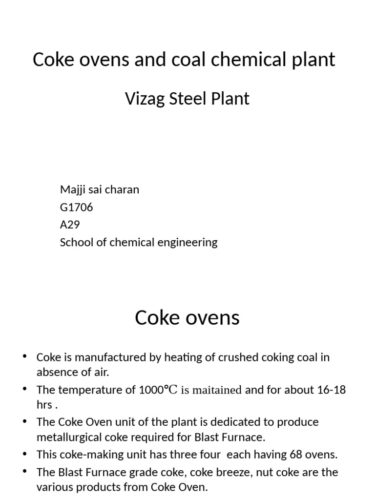 Coke Oven Process and Gas Treatment | PDF | Coke (Fuel) | Filtration