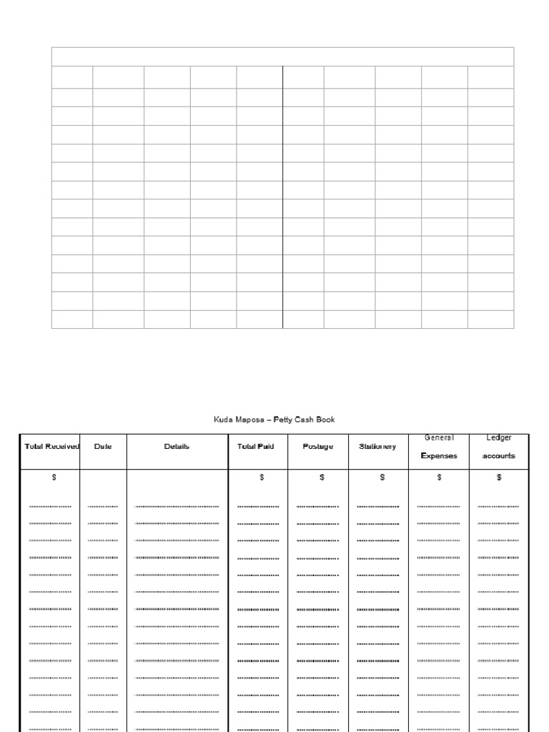 Class 12 Cash Book Format Guide | PDF