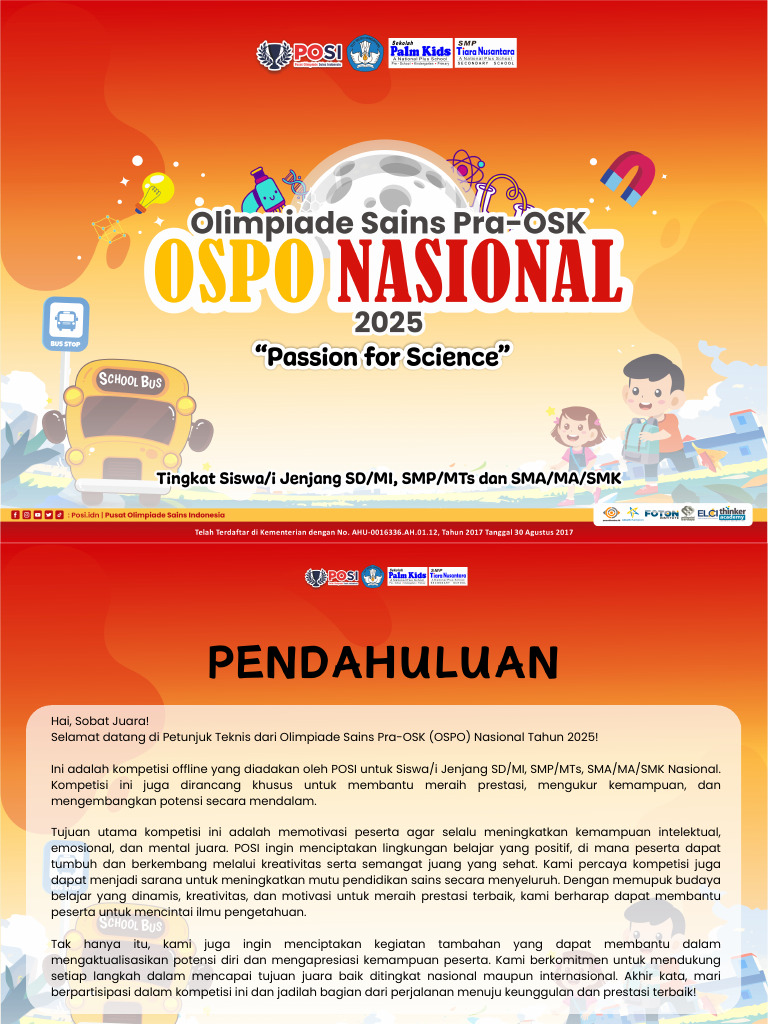 Juknis Ospo Nasional - Palembang 2025 | PDF