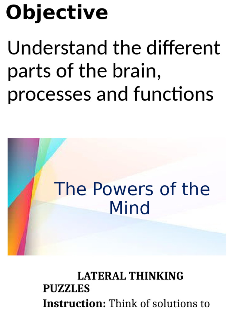 Lesson 9 Powers of The Mind | PDF | Neuron | Brain