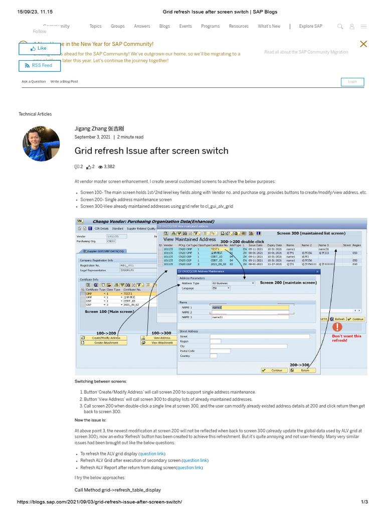 Grid Refresh Issue After Screen Switch - SAP Blogs | PDF | Button (Computing) | Software Engineering