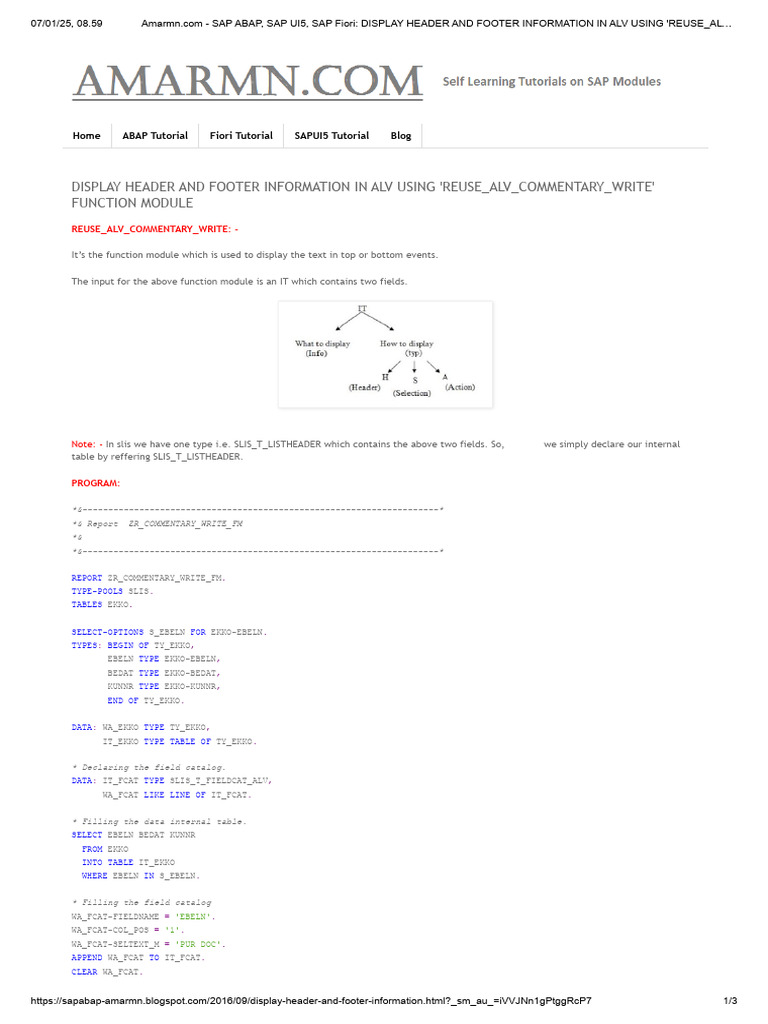 Amarmn.com - Sap Abap, Sap Ui5, Sap Fiori_ Display Header and Footer ... Amarmn.com - Sap Abap, Sap Ui5, Sap Fiori_ Display Header and Footer ...