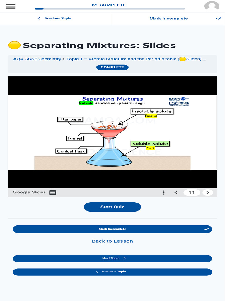 ? Separating Mixtures Slides - ExamQA | PDF