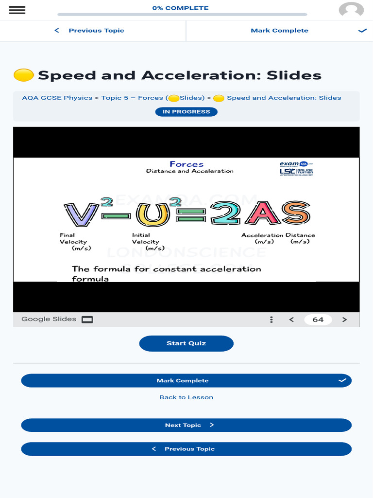 Speed and Acceleration Slides | PDF