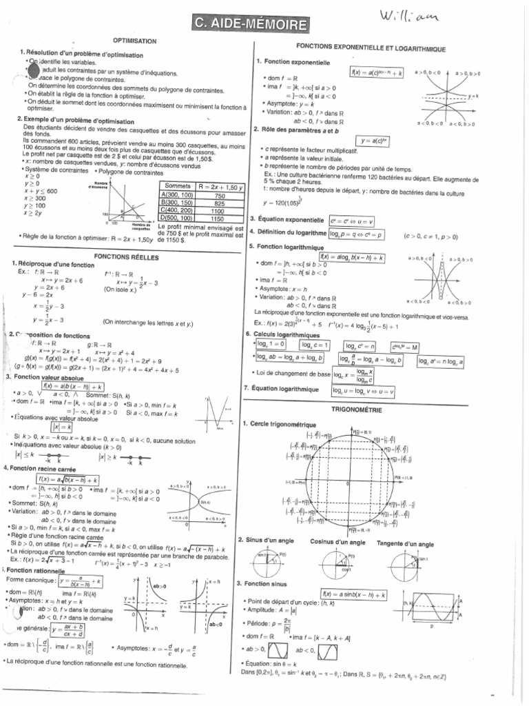 Aidemémoire SN5 | PDF