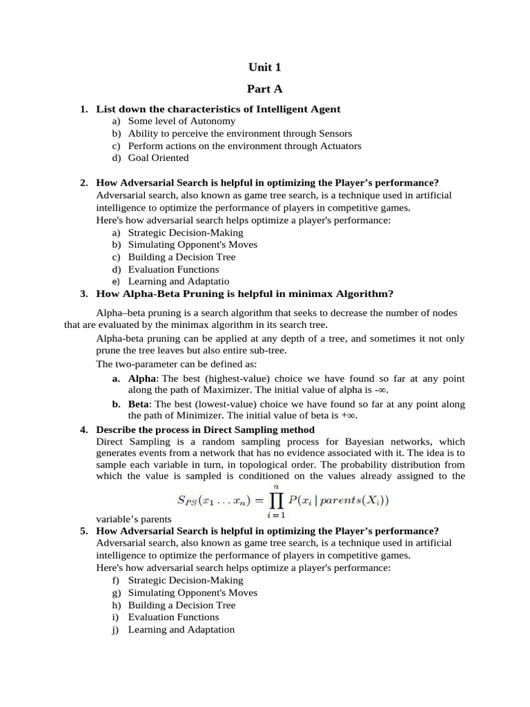 Unit 1 Questions and Answers For Coaching Class 2024 | PDF | Applied ...