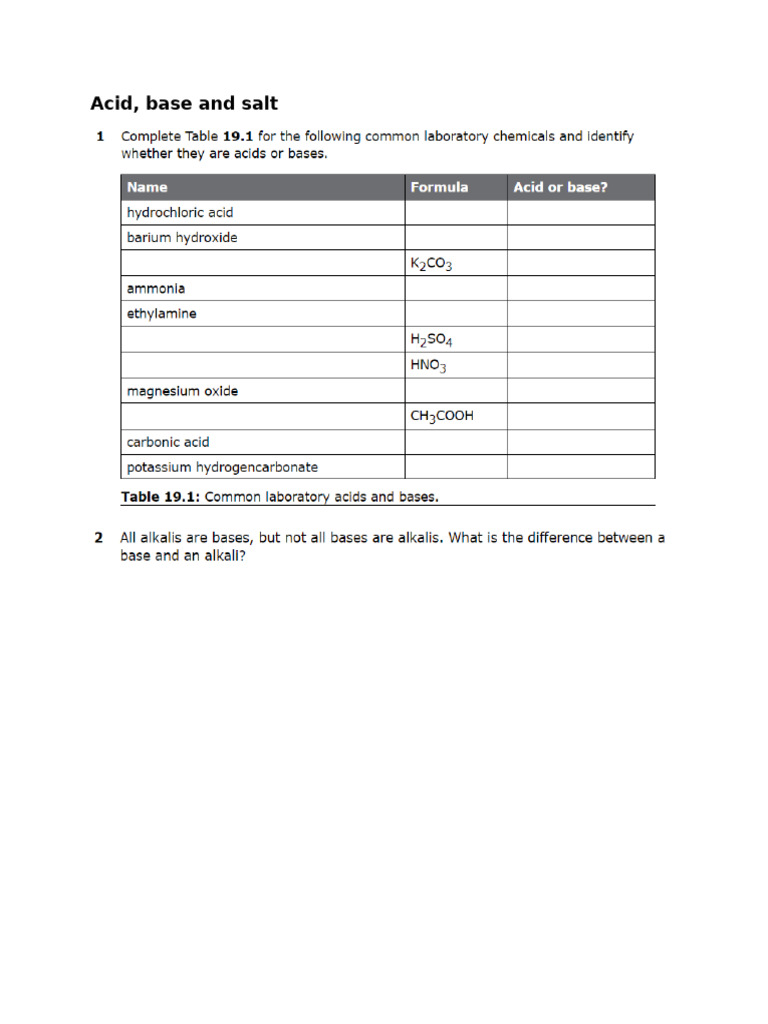 Understanding Acids, Bases, and Salts | PDF
