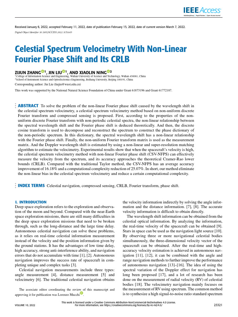 Celestial Spectrum Velocimetry With Non-Linear Fourier Phase Shift and ...