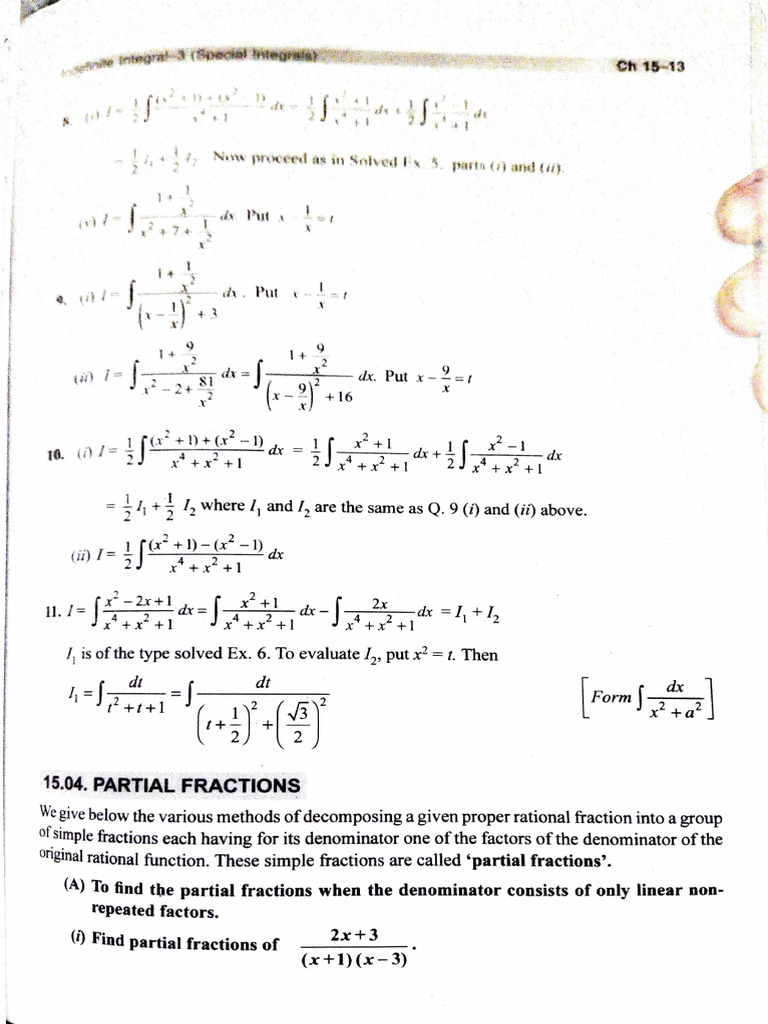 Partial Fraction Decomposition Methods | PDF | Mathematical Concepts | Abstract Algebra