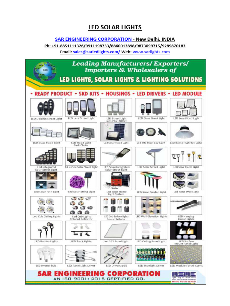 LED Solar Lights Price List June 2023 | PDF | Personal Computers ...