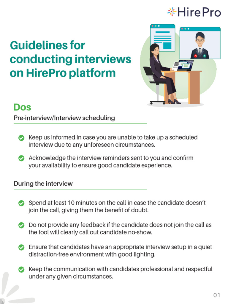 Interview Guidelines for HirePro Users | PDF