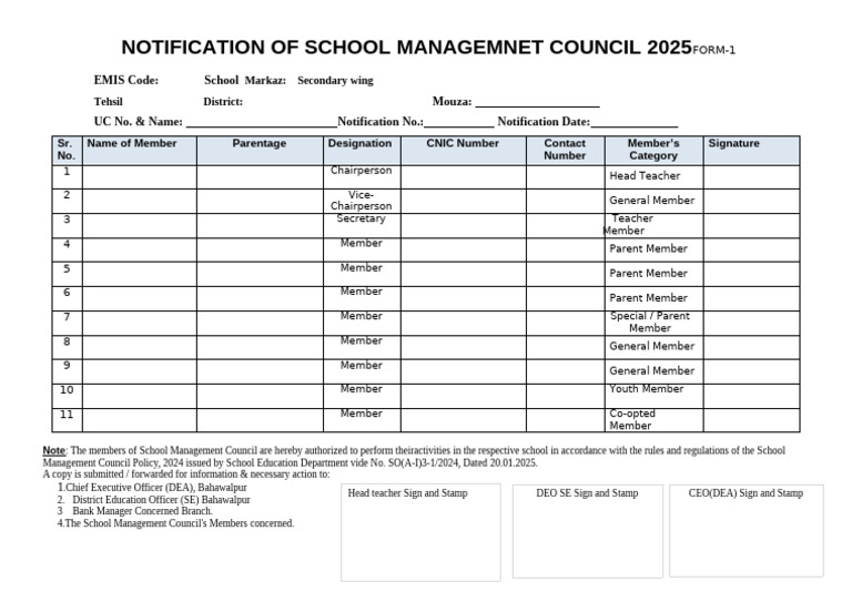 Notification of SMC 2025 0000 | PDF