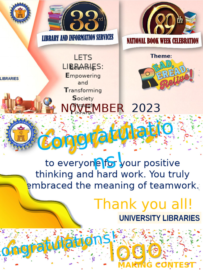 NEUST Libraries: Celebrating LIS Month 2023 | PDF | Libraries