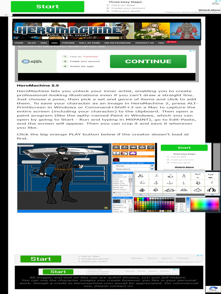 HeroMachine 2.5 HeroMachine Character Portrait | PDF
