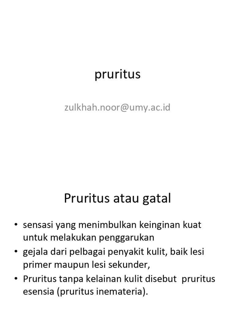 Klasifikasi dan Penyebab Pruritus | PDF