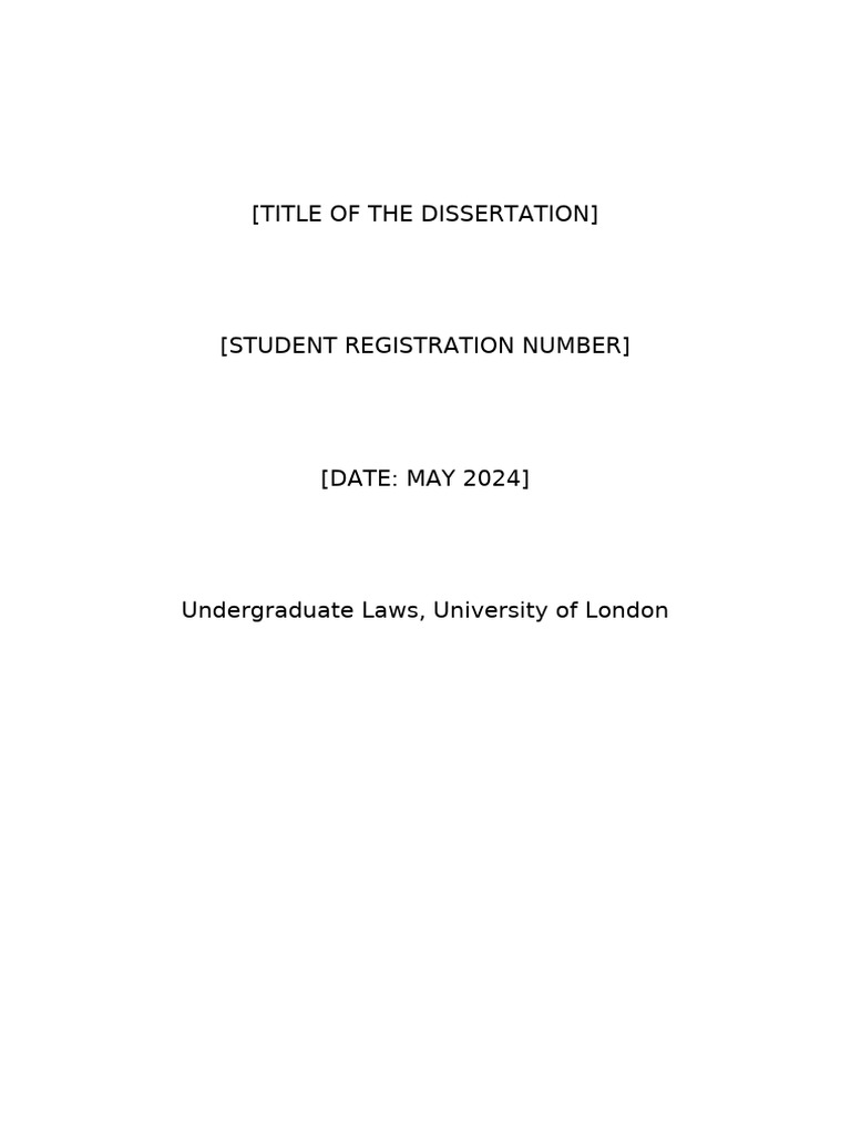 Dissertation Layout Template | PDF