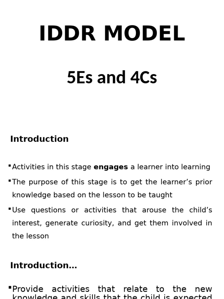 5es and 4cs Presentation | PDF | Educational Assessment | Learning