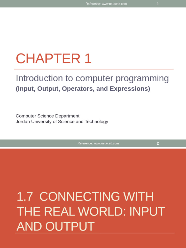Chapter 1 - 2 Input - Output | PDF | Input/Output | Data