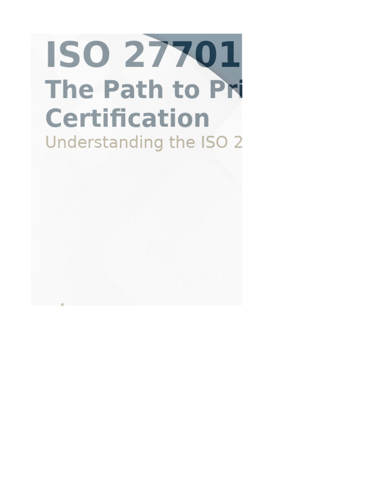 ISO 27701 Certification Overview | PDF | Risk Management | Internal Audit