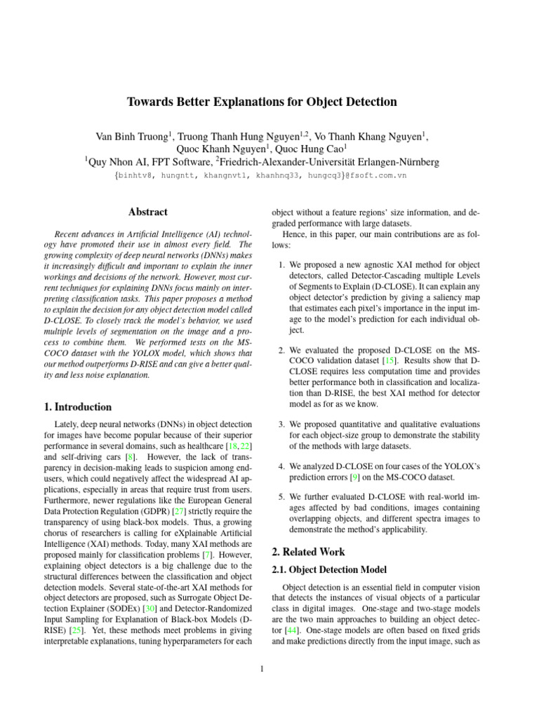 更好地解释目标检测 | PDF | Image Segmentation | Artificial Intelligence
