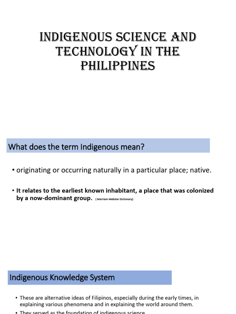 STS Topic 3 Indigenous Knowledge System | PDF | Science | Knowledge