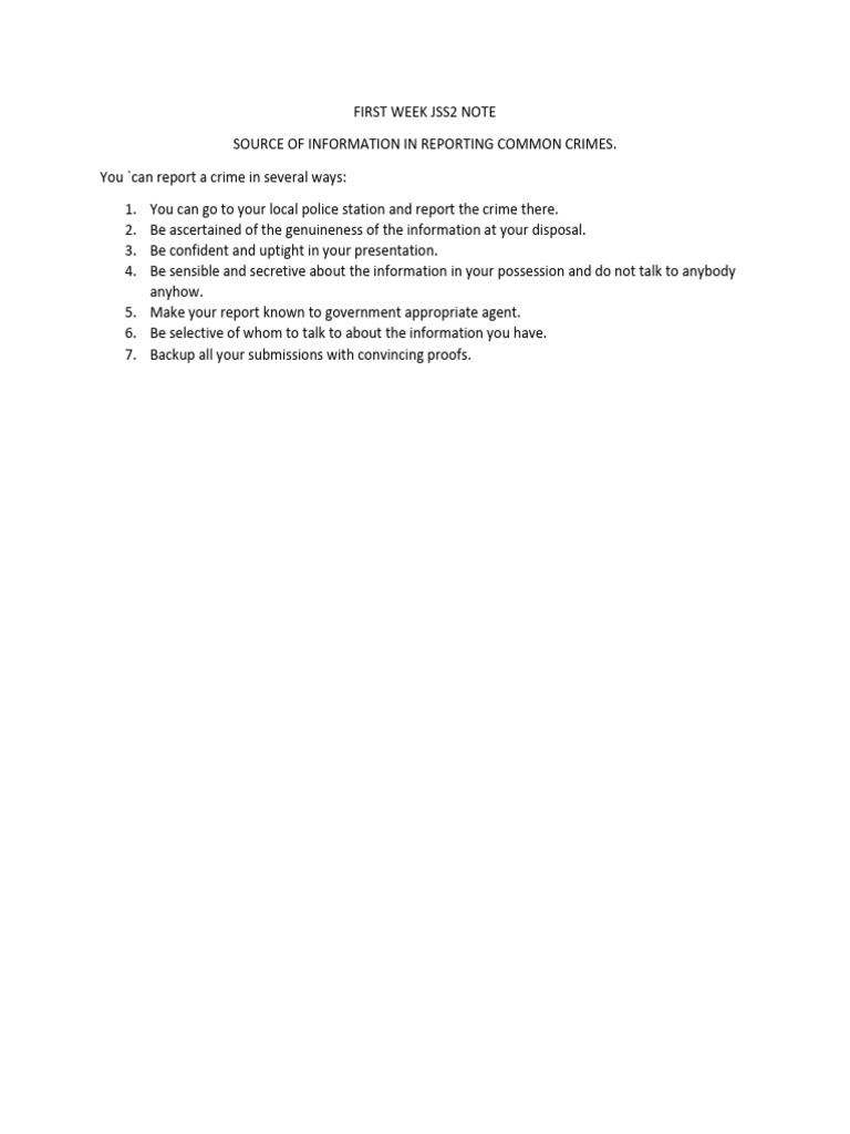 3770 - First Week Jss2 Note | PDF