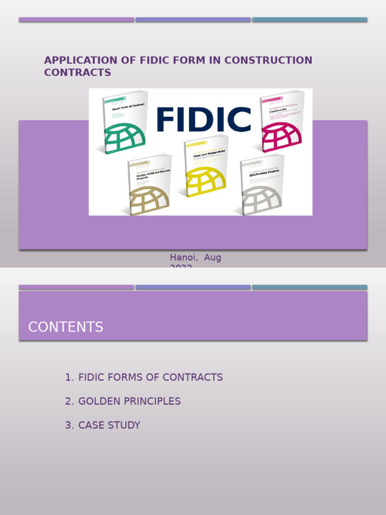 Application of FIDIC Form in Construction Contracts | PDF | Business ...