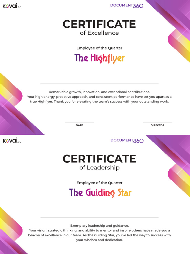 Doc360 Certificate | PDF