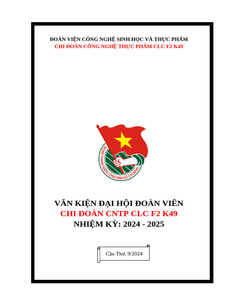 (CNTP CLC F2 K49) - Dự thảo văn kiện Đại hội | PDF