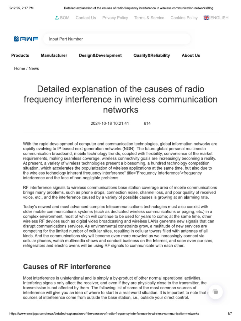 Causes of RF Interference | PDF