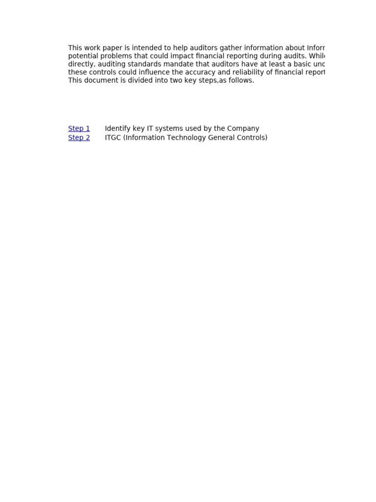 ITGC Audit Checklist V1 | PDF