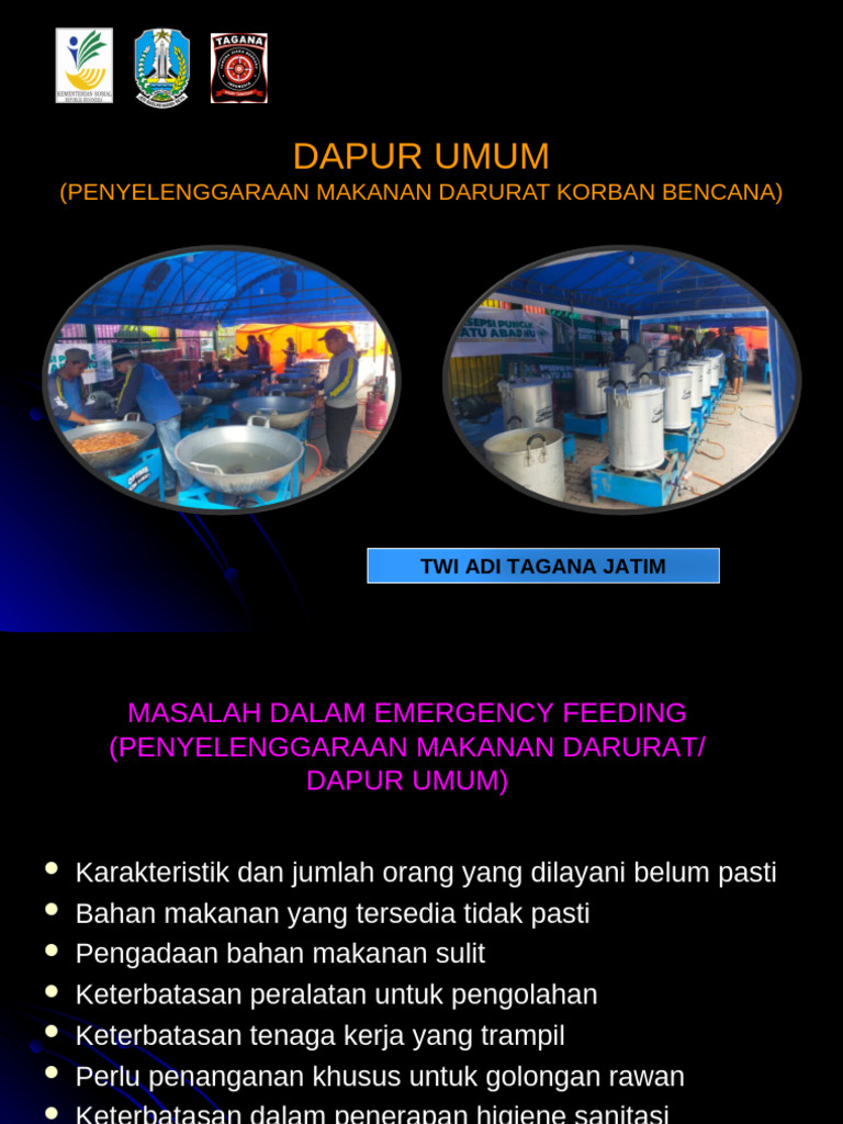 Materi Dapur Umum Tagana Jatim | PDF