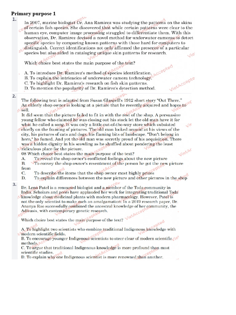 Text Structure and Purpose | PDF