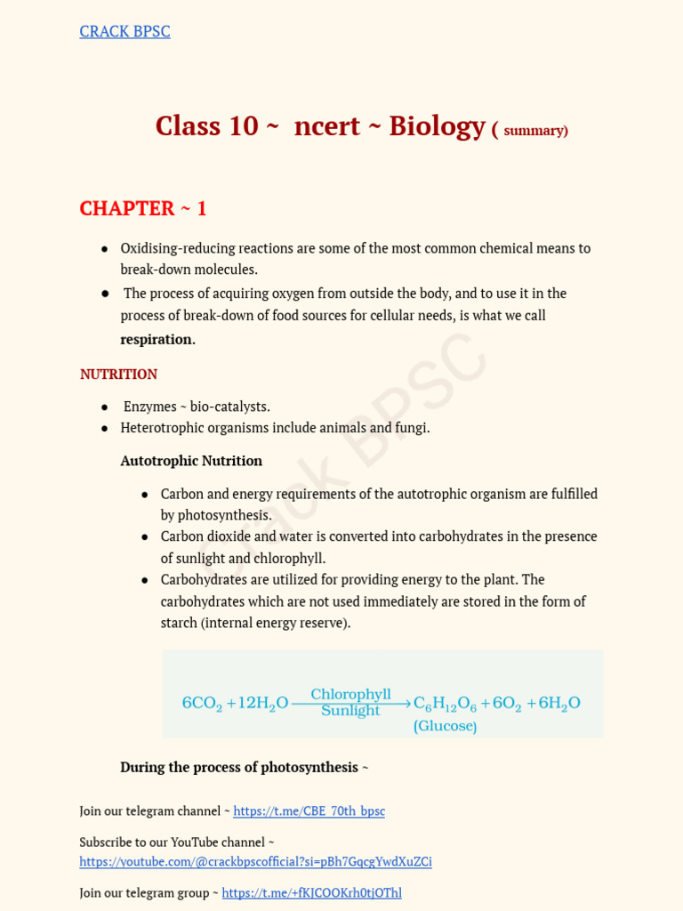 Class 10 Biology ncert ( summary) (1) | PDF | Flowers | Blood