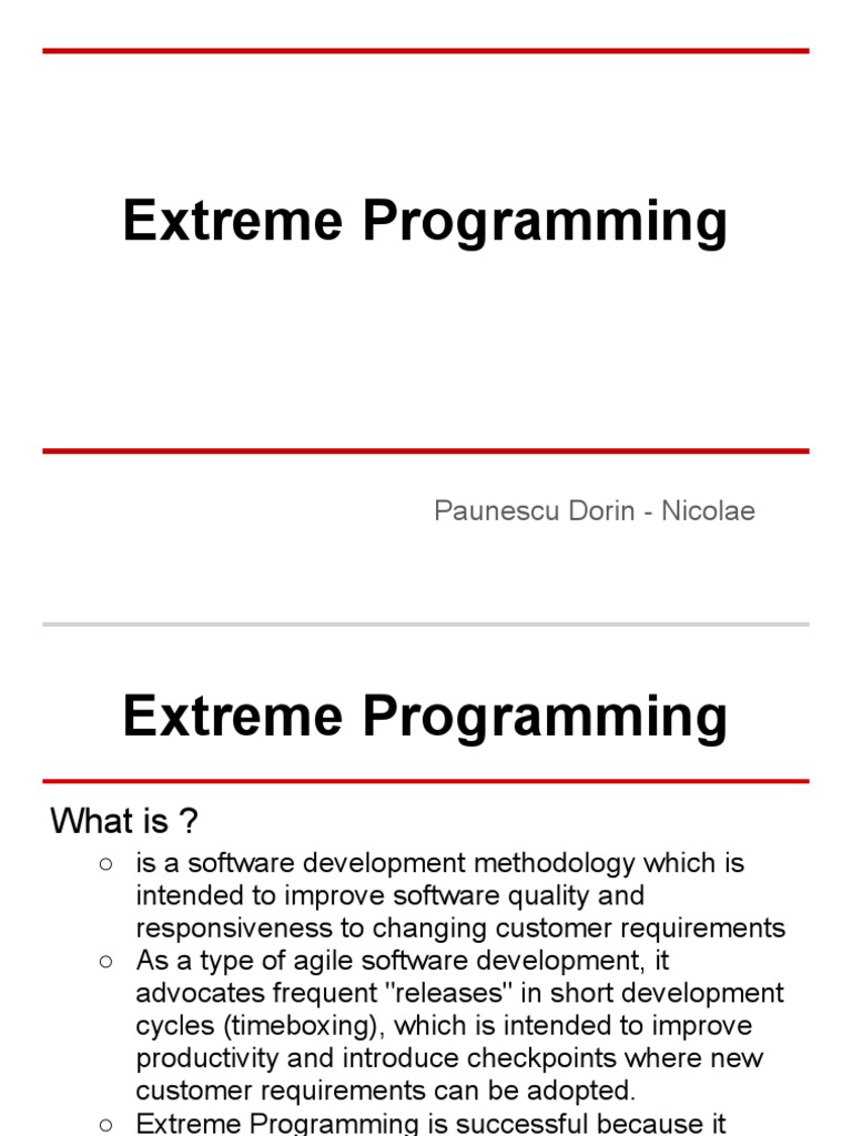 Extreme Programming | PDF | Software Development Process | Computer ...