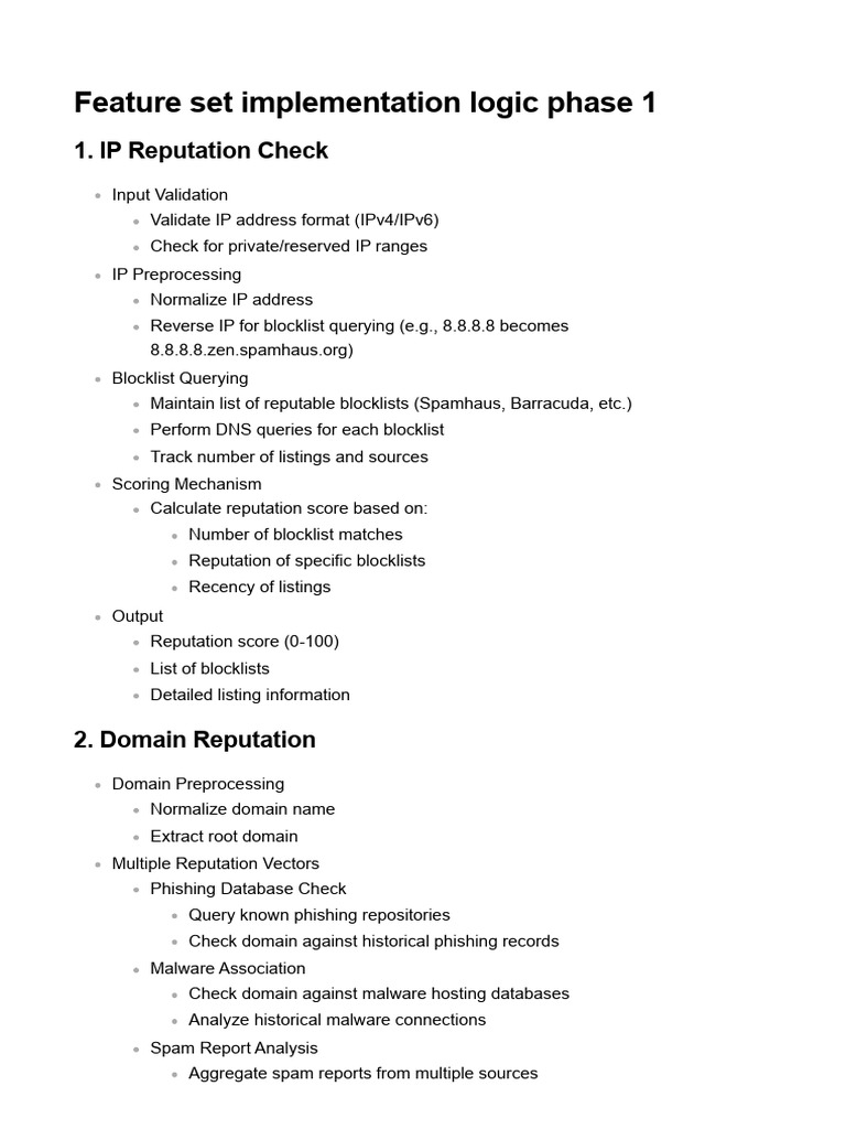 Feature Set Implementation Logic Phase 1 | PDF | Domain Name System ...