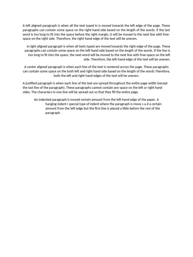 Understanding Paragraph Alignment Types | PDF