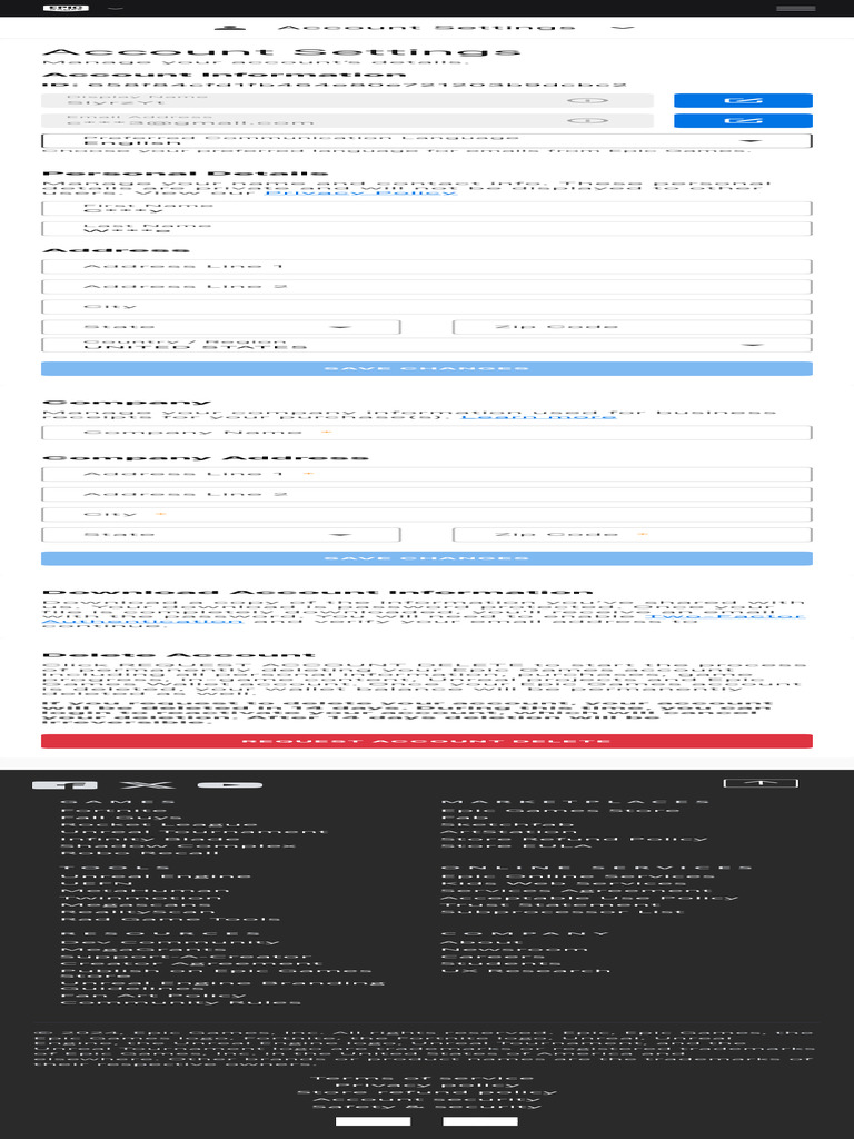 Epic Games Account Management Guide | PDF | Password | Cyberspace