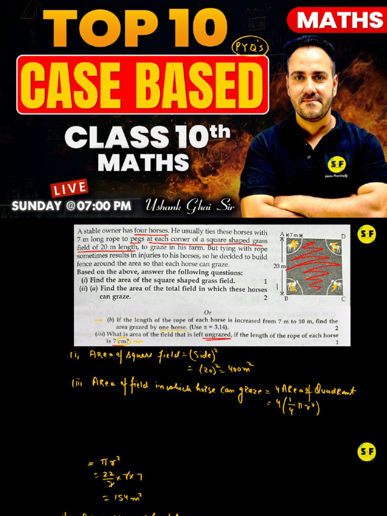 10 Important Case Based Class X Maths 2024 Pyq | PDF