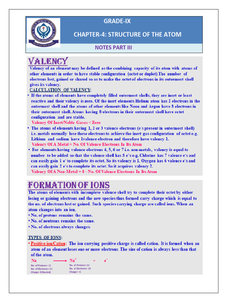 CLASS IX CH-4 NOTES PART III | PDF