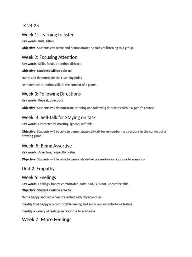 2024-25 Syllabus | PDF | Empathy | Compassion