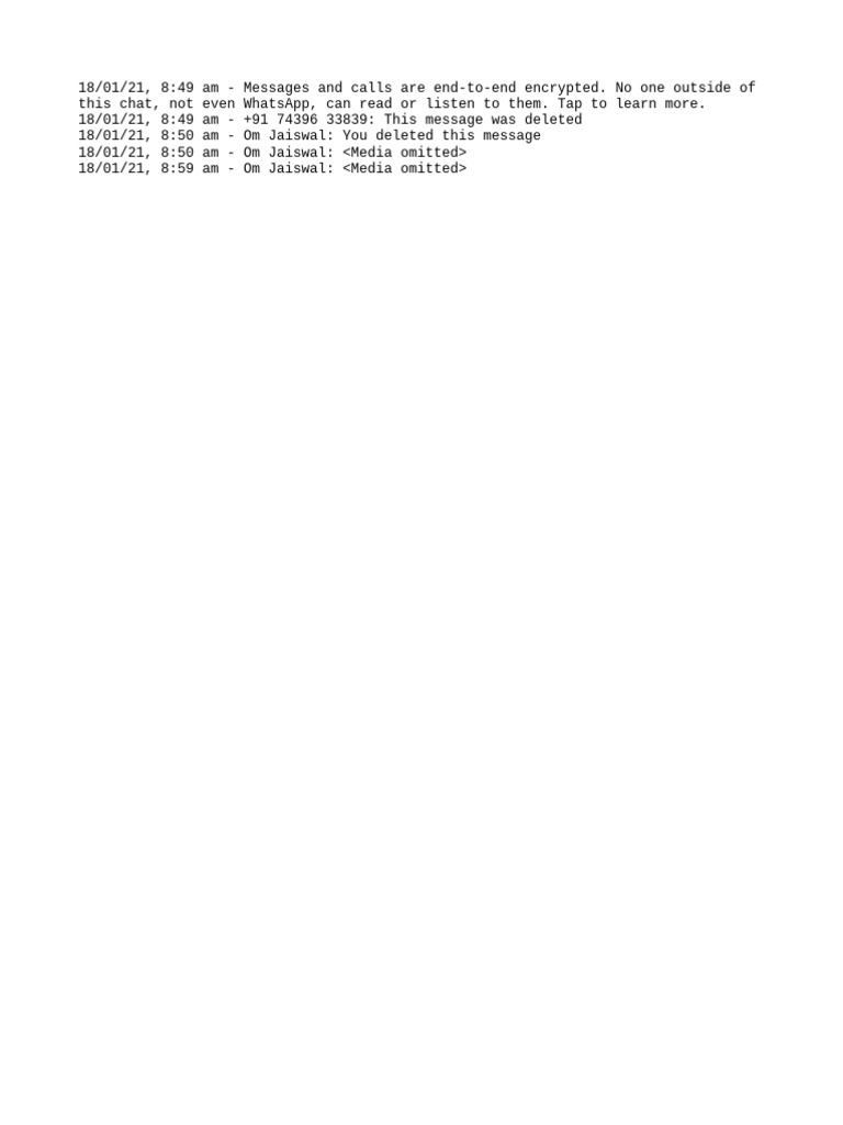 WhatsApp Chat Log Summary | PDF