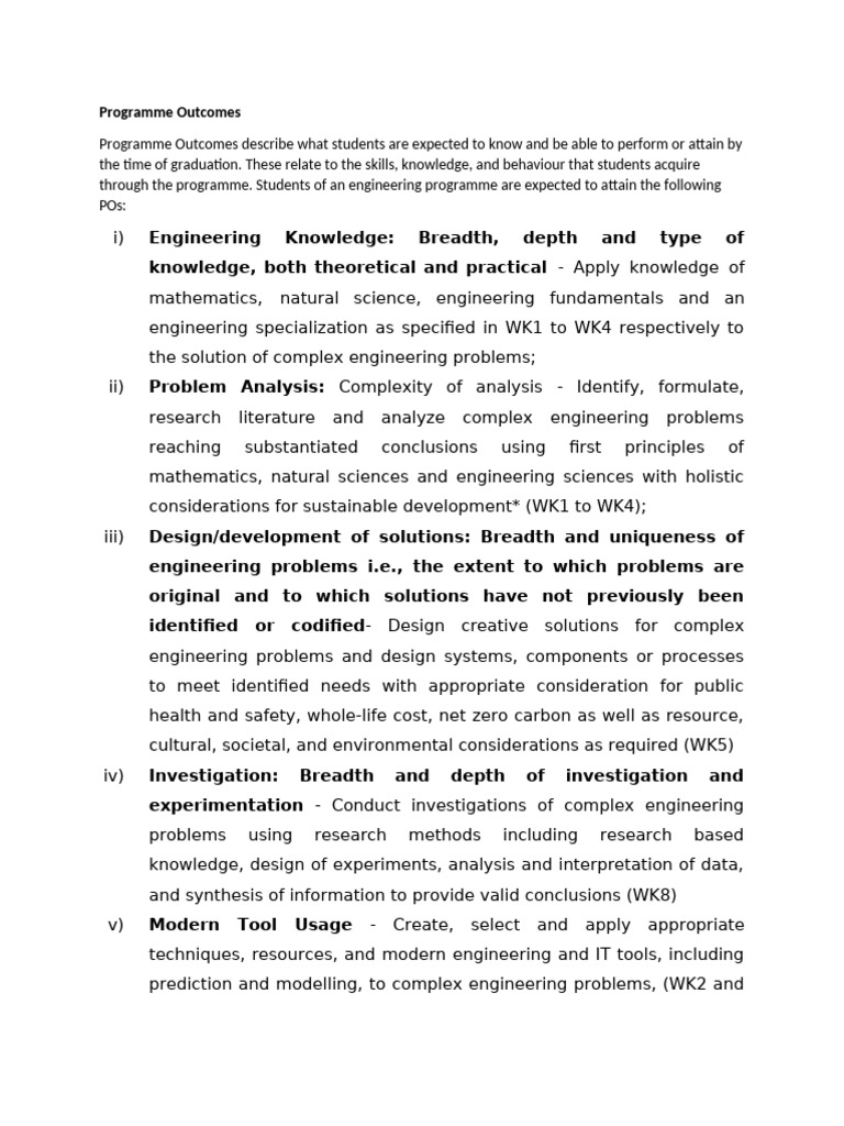POs | PDF | Engineering | Knowledge