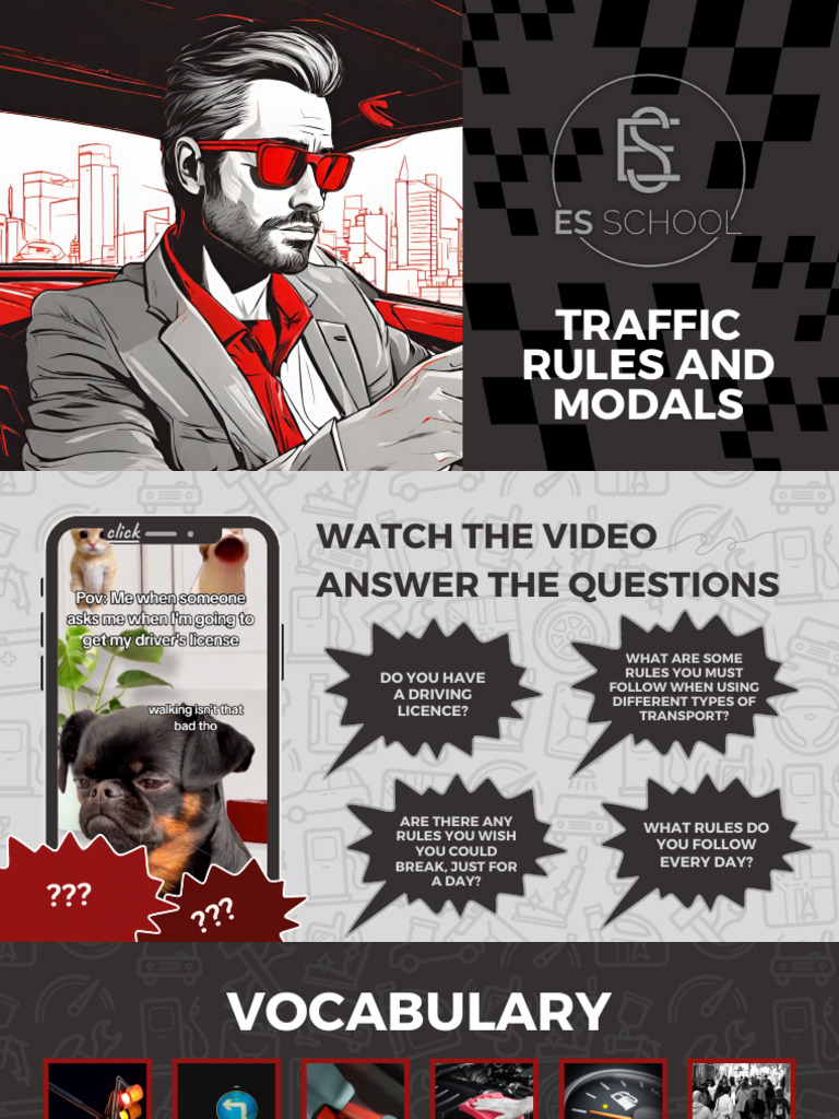 Traffic rules and modals A2-B1 | PDF | Pedestrian Crossing | Traffic Light