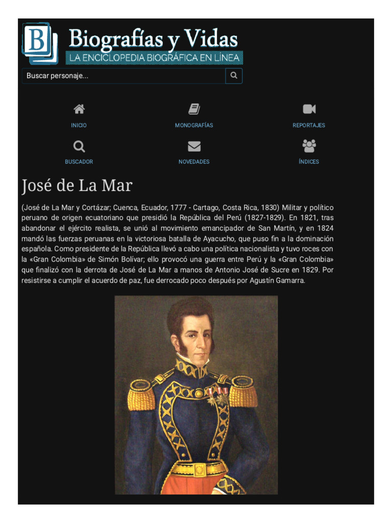 José de La Mar 0005 | PDF | Perú | América del Sur