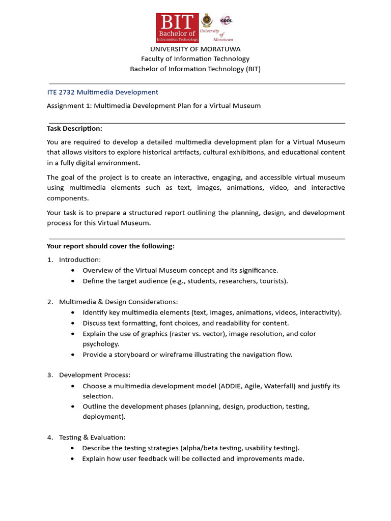 Assignment 1 - BIT ITE 2732 - 25 Jan | PDF | Multimedia | Computing