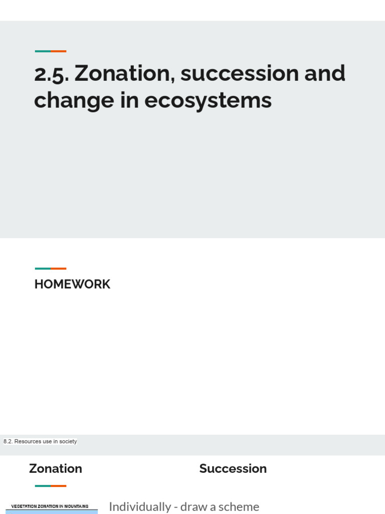2.5. Zonation, succession and change in ecosystems | PDF