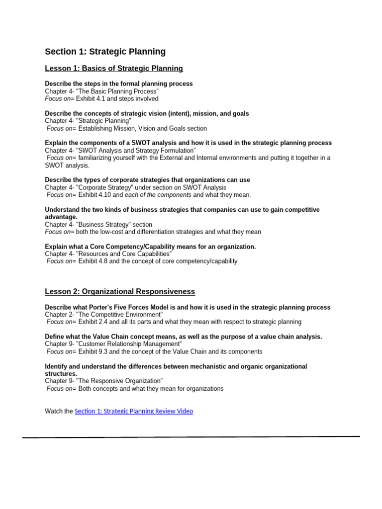 C483 Study Guide | PDF | Strategic Management | Strategic Planning